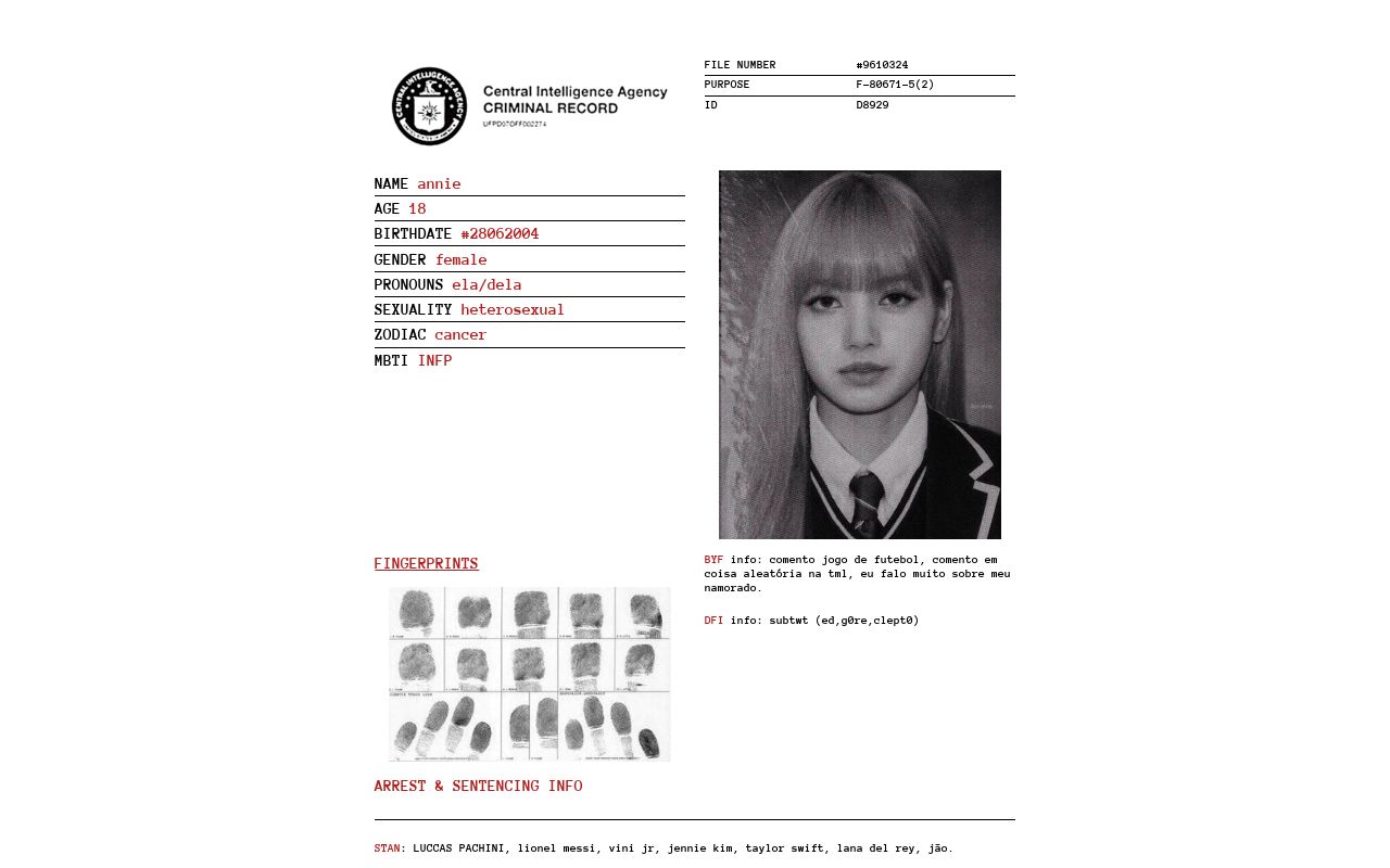 anne's criminal record